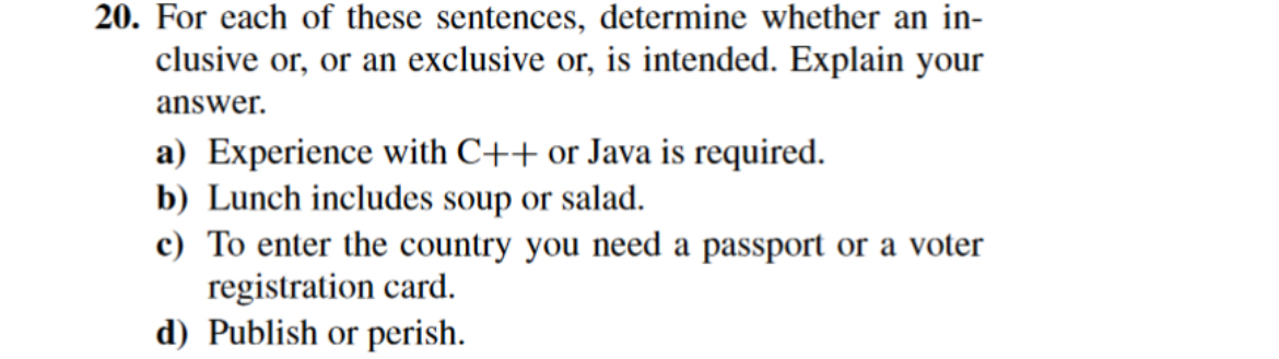 For each of these sentences, determine whether an | Chegg.com