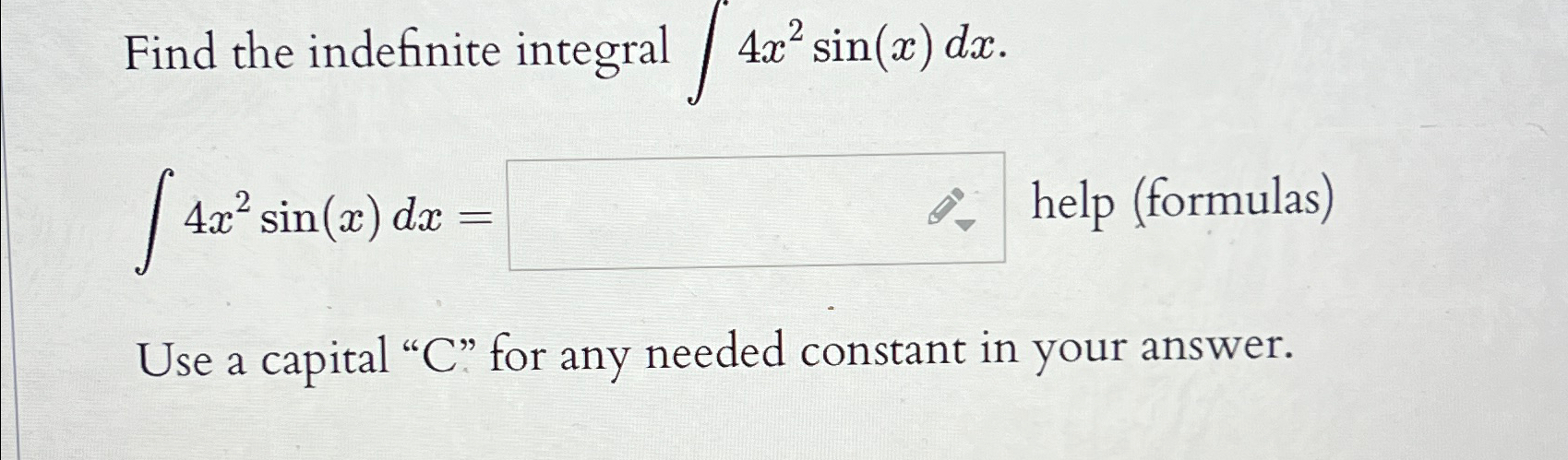 Solved Find the indefinite integral | Chegg.com