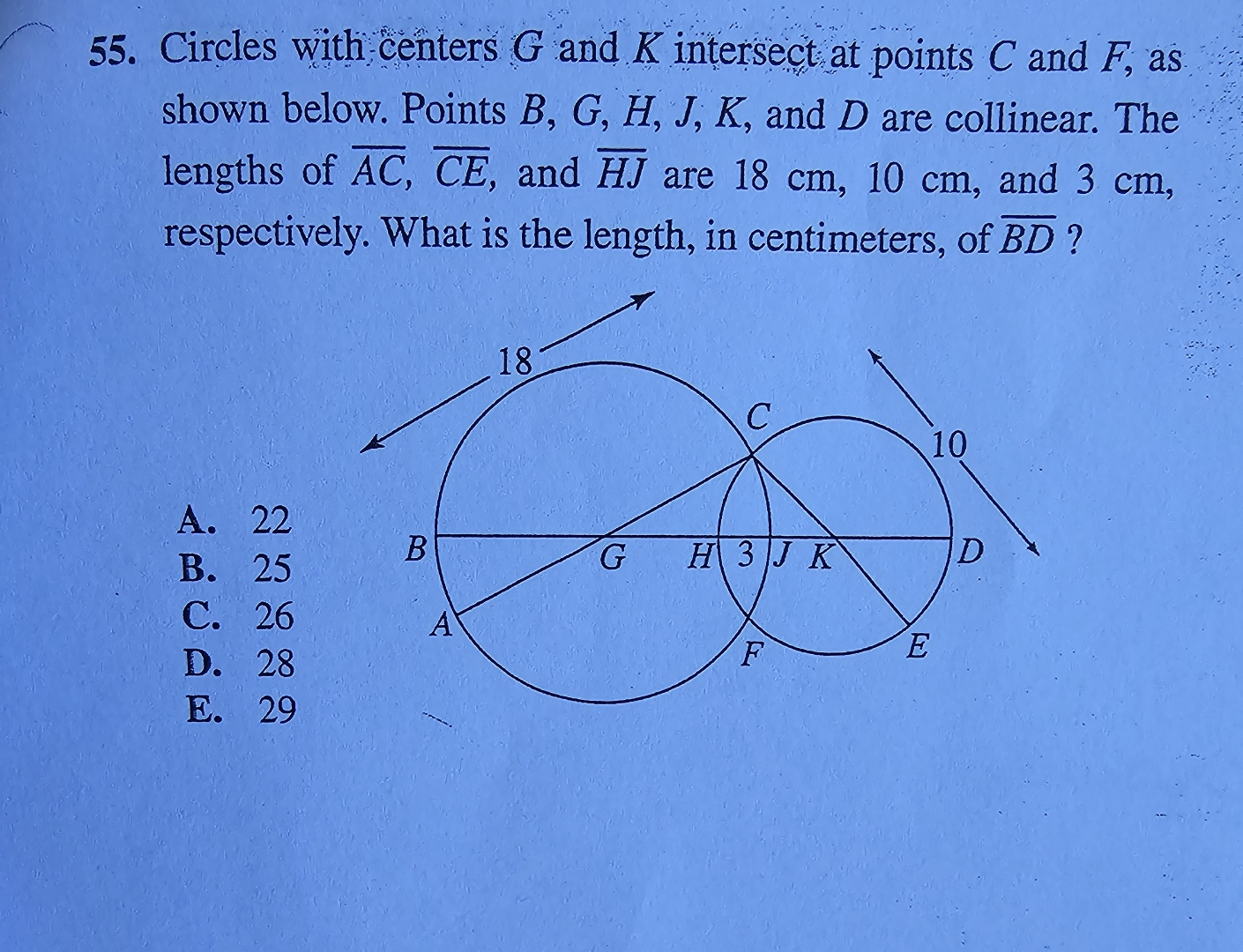 Solved Circles with centers G ﻿and K ﻿intersect at points C | Chegg.com