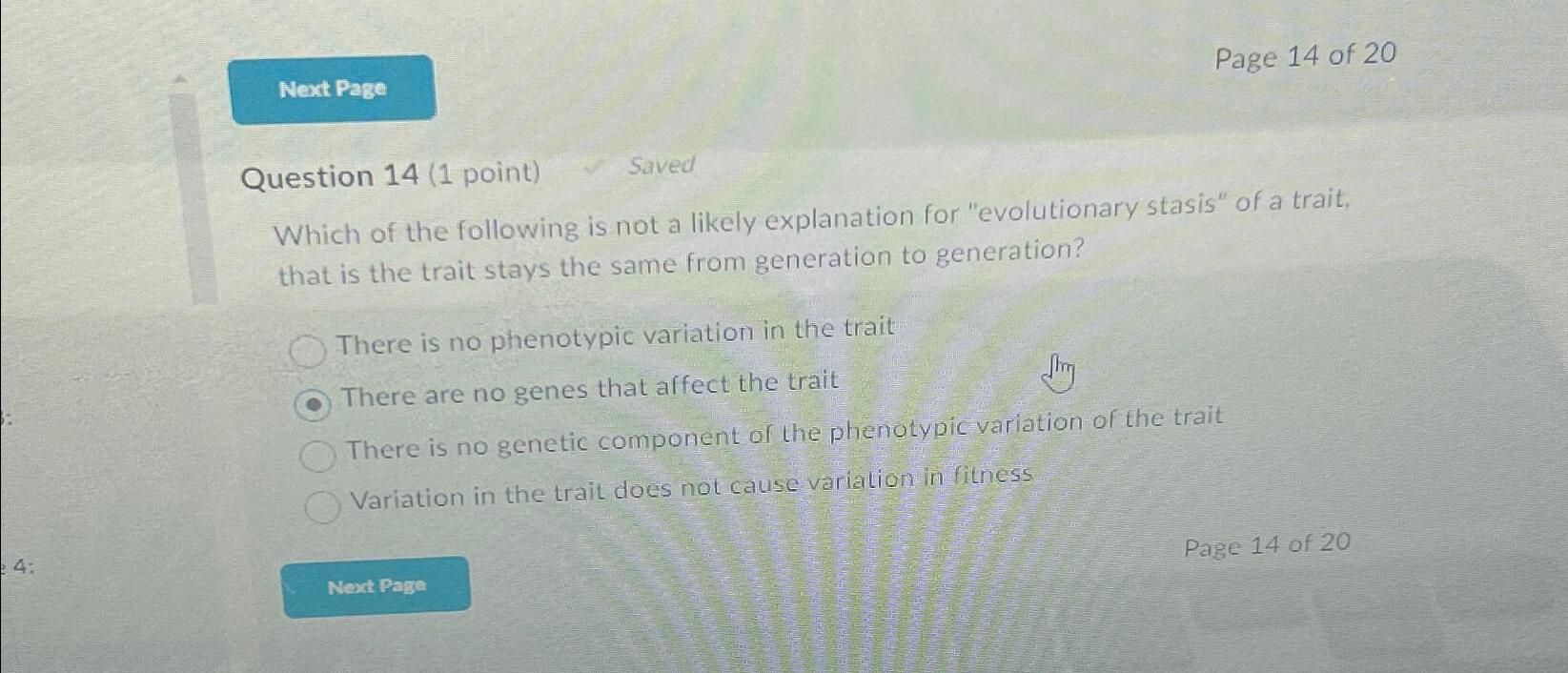 Solved Page 14 ﻿of 20Question 14 (1 ﻿point)SavedWhich of the | Chegg.com