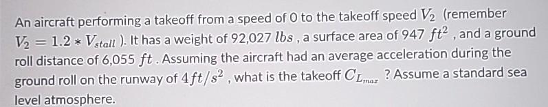 Solved An aircraft performing a takeoff from a speed of 0 | Chegg.com