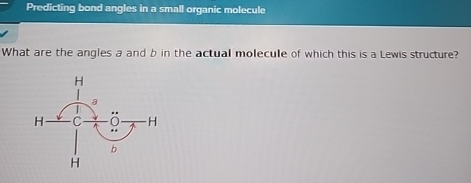Solved Predicting bond angles in a small organic | Chegg.com