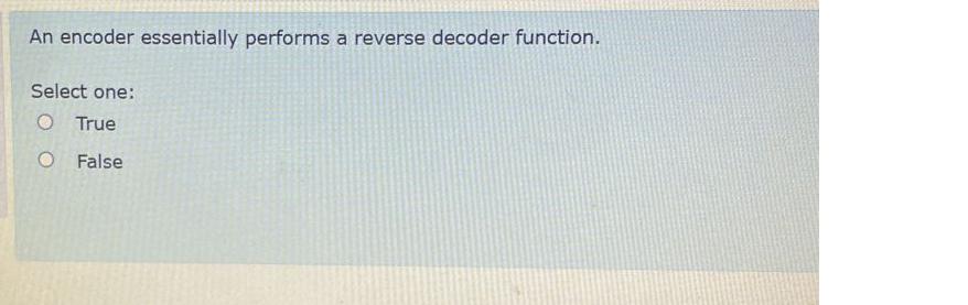 Solved An encoder essentially performs a reverse decoder | Chegg.com