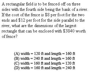 Solved A rectangular field is to be fenced off on three | Chegg.com
