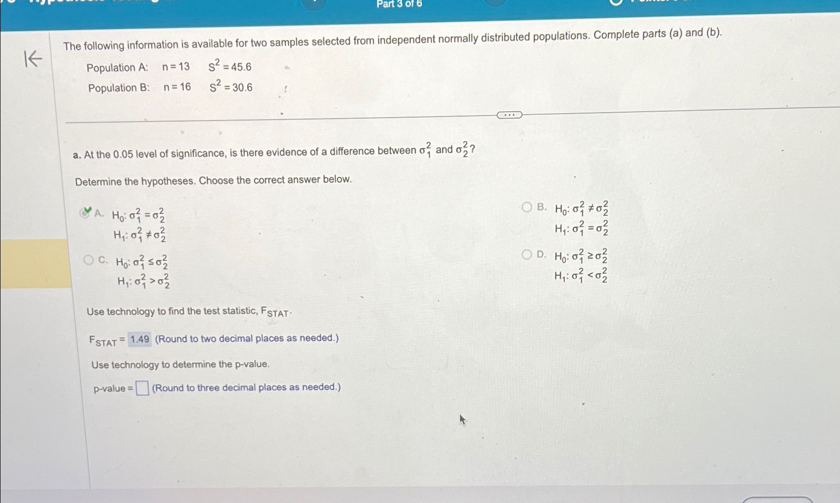 Part 3 ﻿of 6The following information is available | Chegg.com