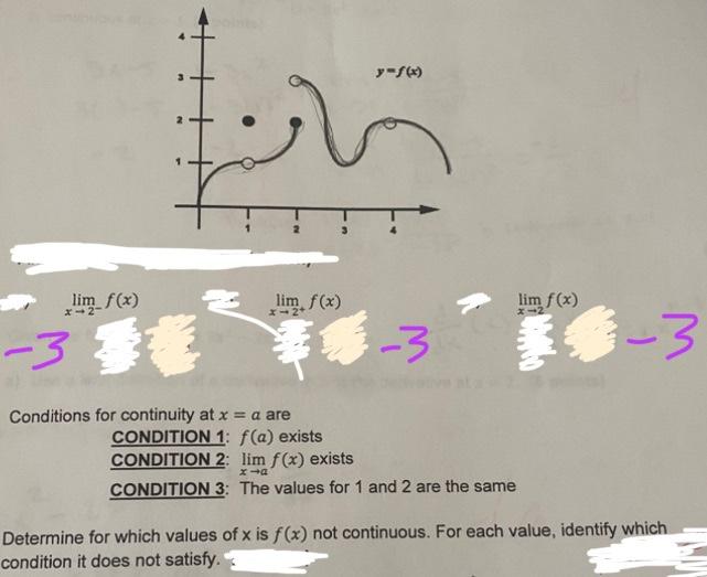 Solved Conditions for continuity at x=a are CONDITION 1: | Chegg.com