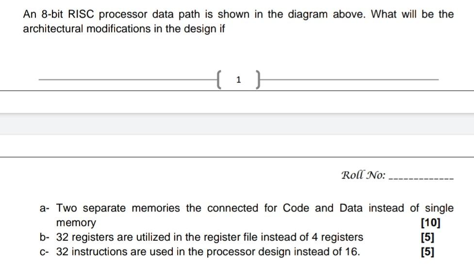 Solved An 8-bit RISC processor data path is shown in the | Chegg.com