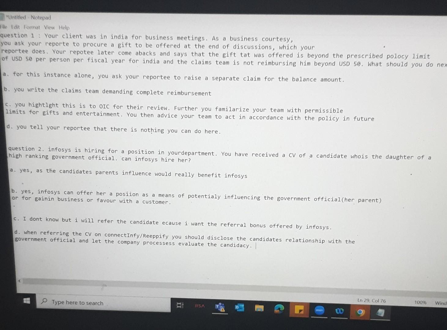 Edit Format View Help vestion 1: Your client was in | Chegg.com