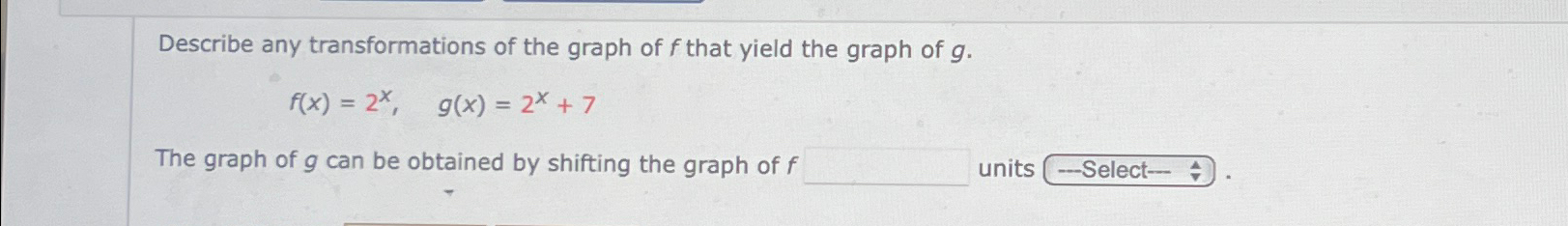 Solved Describe any transformations of the graph of f ﻿that | Chegg.com