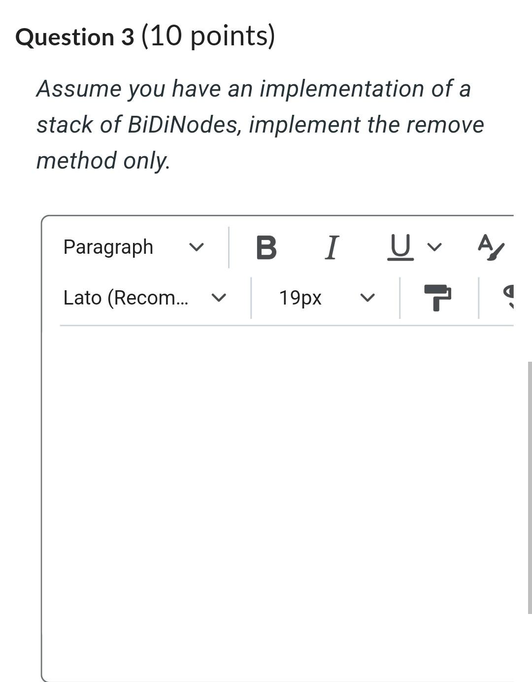 Solved Assume you have an implementation of a stack of | Chegg.com