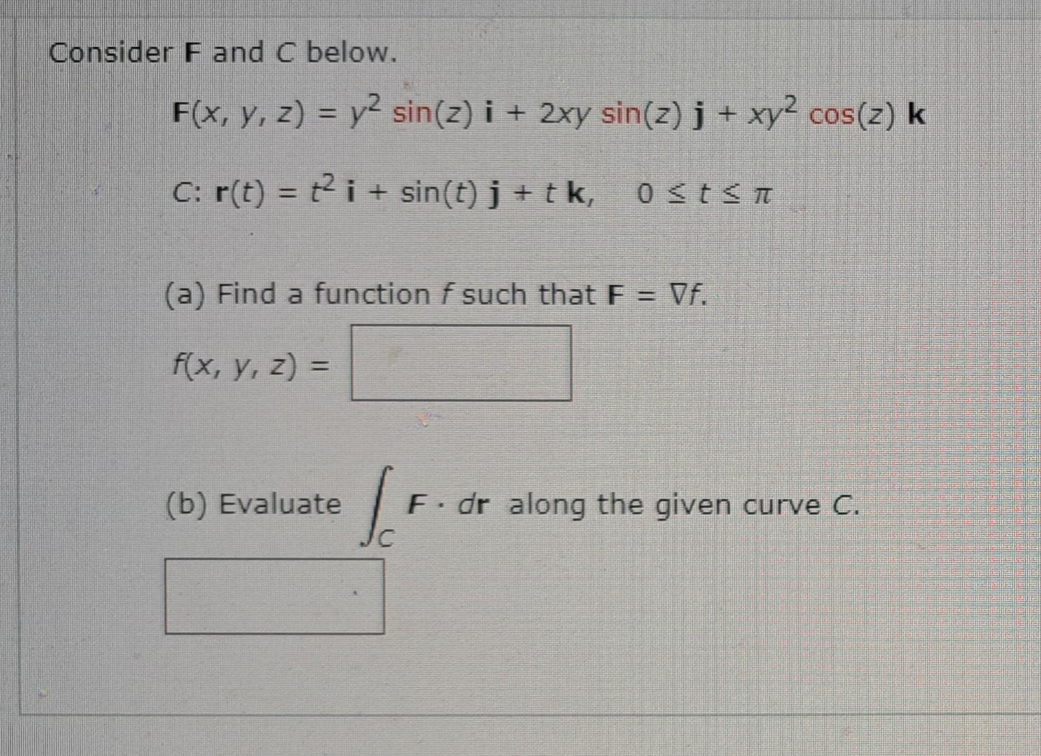 Solved Consider F and C below. | Chegg.com
