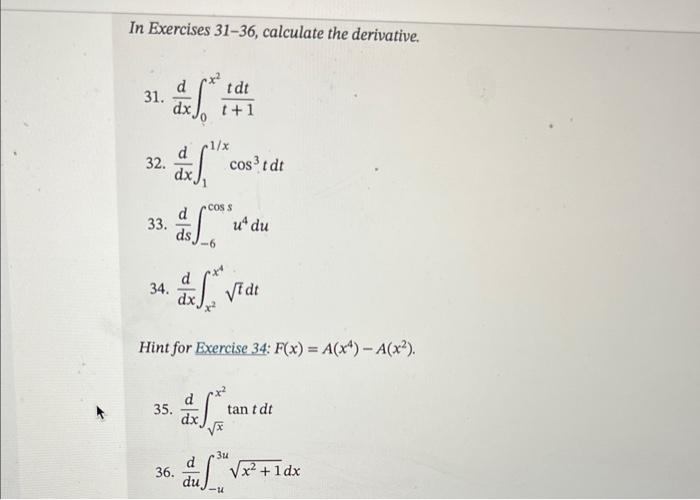 Solved In Exercises 31-36, calculate the derivative. 31. | Chegg.com