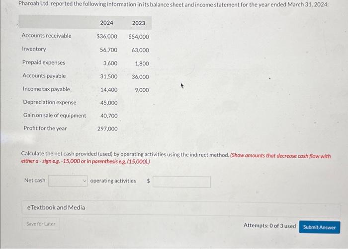 Solved Calculate the net cash provided (used) by operating | Chegg.com