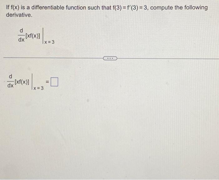 Solved If \\( f(x) \\) is a differentiable function such | Chegg.com