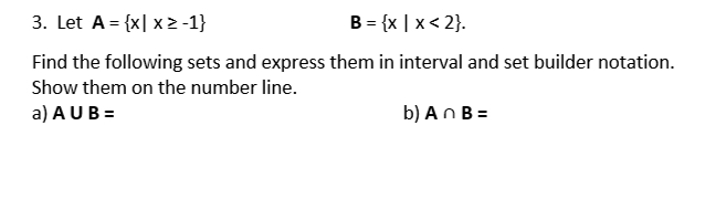 Solved Let A={x|x≥-1}B={x|x