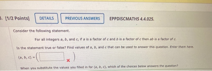 Solved B. (1/2 points) DETAILS PREVIOUS ANSWERS EPPDISCMATH5 | Chegg.com