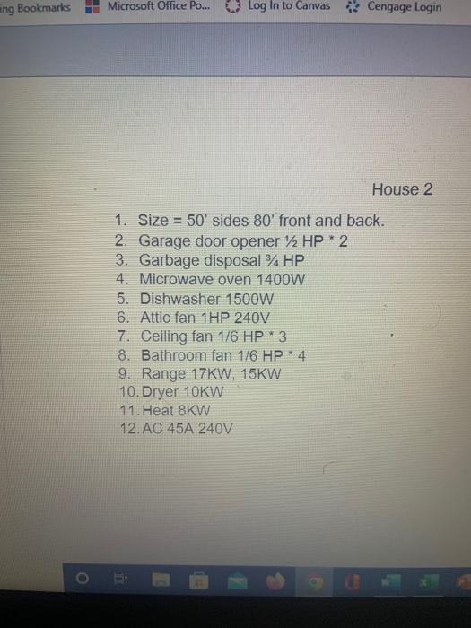 Solved Residential Load Calculations 3VA X1500 X1500 | Chegg.com