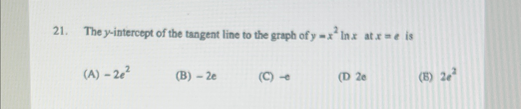 Solved The y-intercept of the tangent line to the graph of | Chegg.com