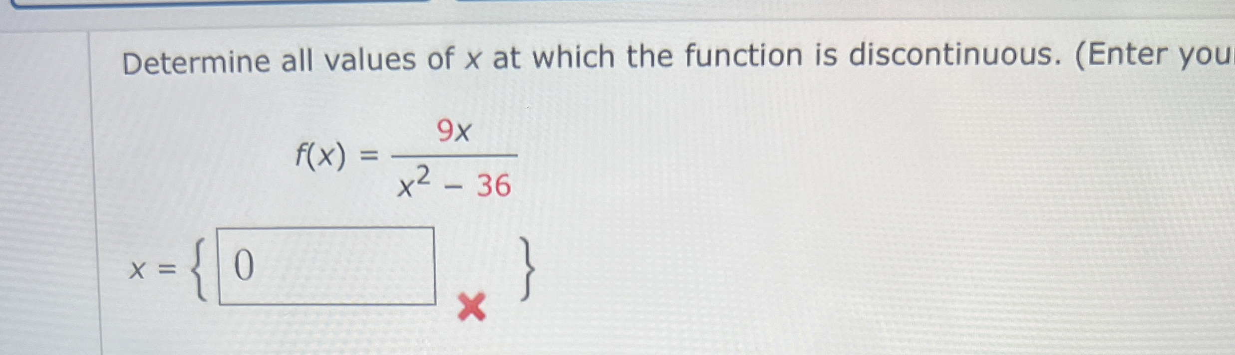 Solved Determine all values of x ﻿at which the function is | Chegg.com