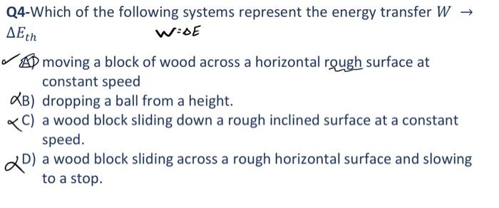 Solved A is correct, but I think as the W equals to ΔUg, so | Chegg.com