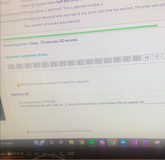 Solved This is attempt number 2 . esumed at any point until | Chegg.com