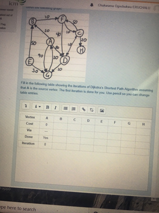 Solved icm . Chukwuma Ogochukwu ERUCHALU LIV UN BOWwwg grati | Chegg.com