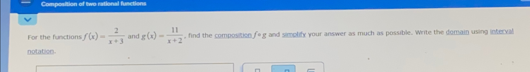 Solved Composition of two rational functionsFor the | Chegg.com
