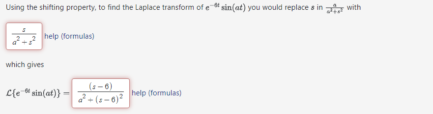 Solved Using the shifting property, to find the Laplace | Chegg.com