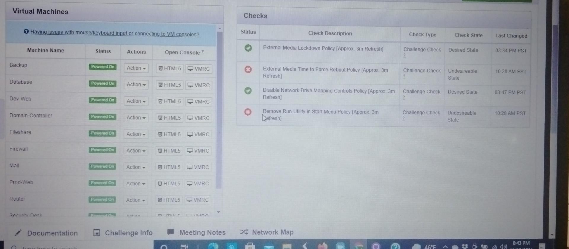 Virtual Machines Checks Having issues with | Chegg.com