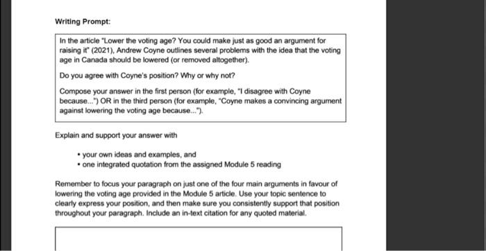 Week 5 - Paragraph Writing Assessment - F22- PICTURES | Chegg.com