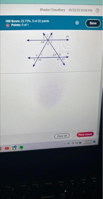 Solved i got to find the degrees for each angle | Chegg.com