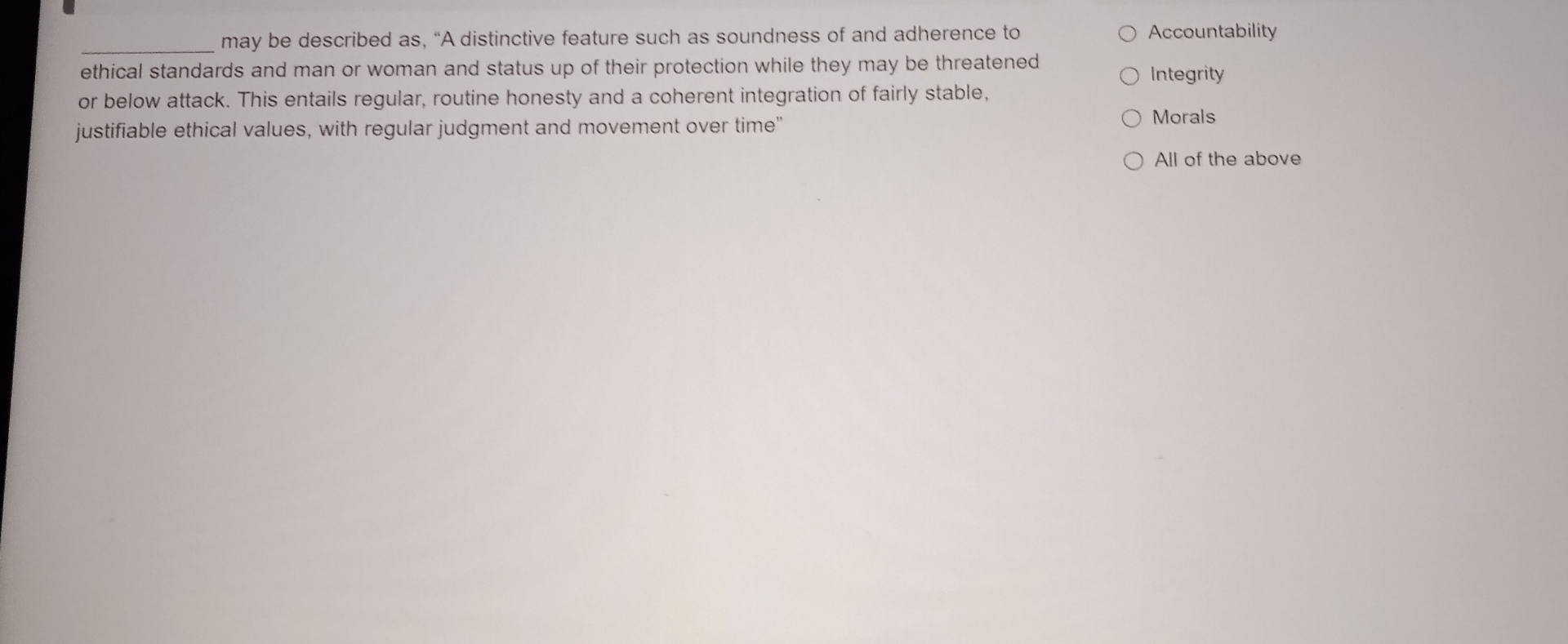 Solved may be described as, ﻿"A distinctive feature such as | Chegg.com