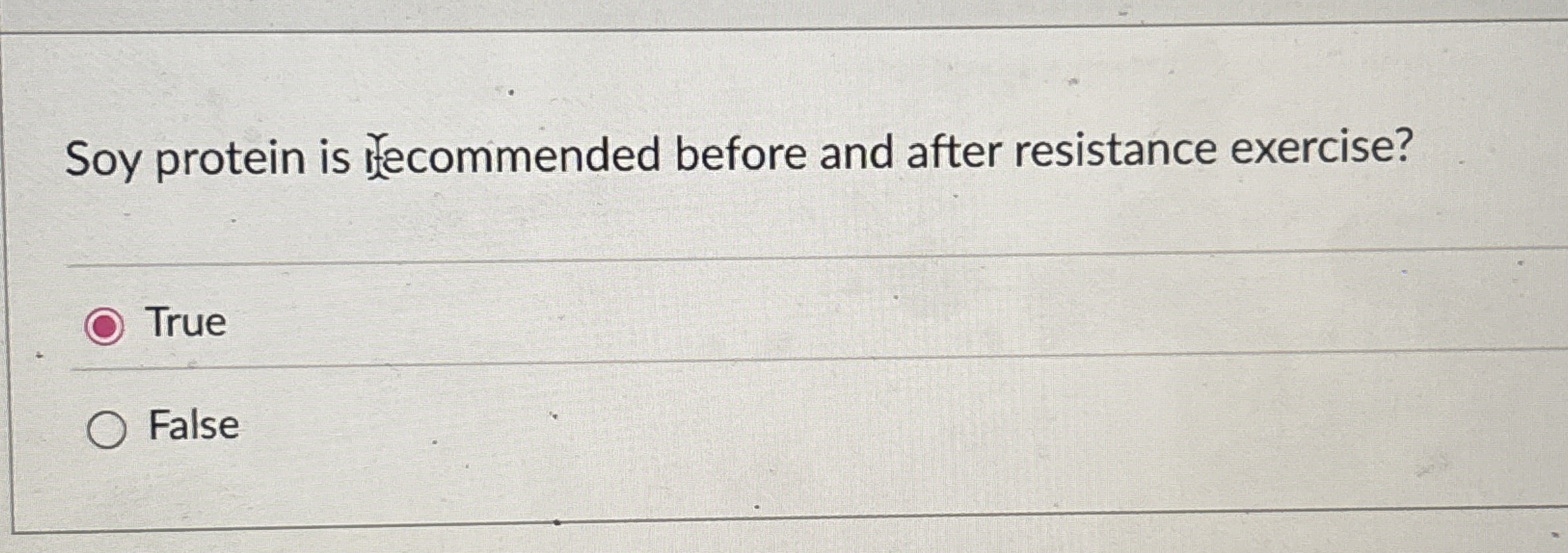 Solved Soy protein is recommended before and after | Chegg.com