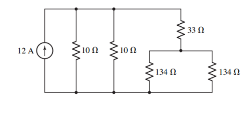 Solved use a current divider to calculate the current | Chegg.com