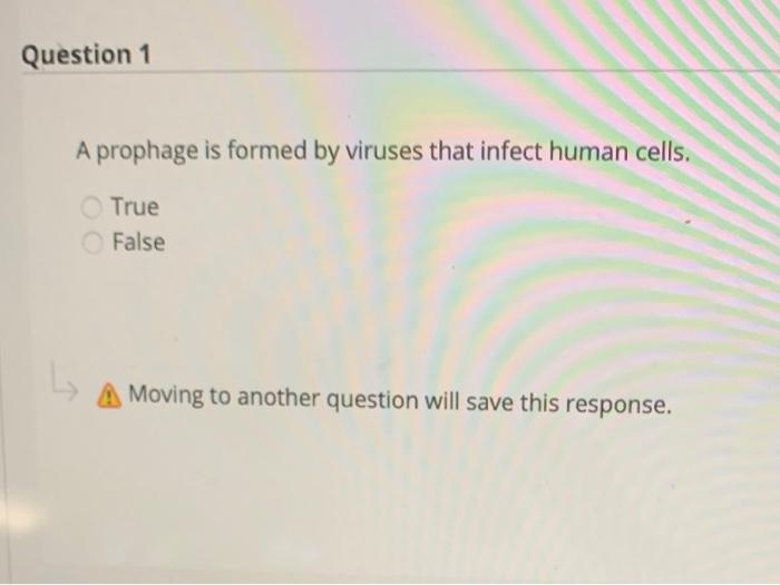 Solved Question 1 A prophage is formed by viruses that | Chegg.com