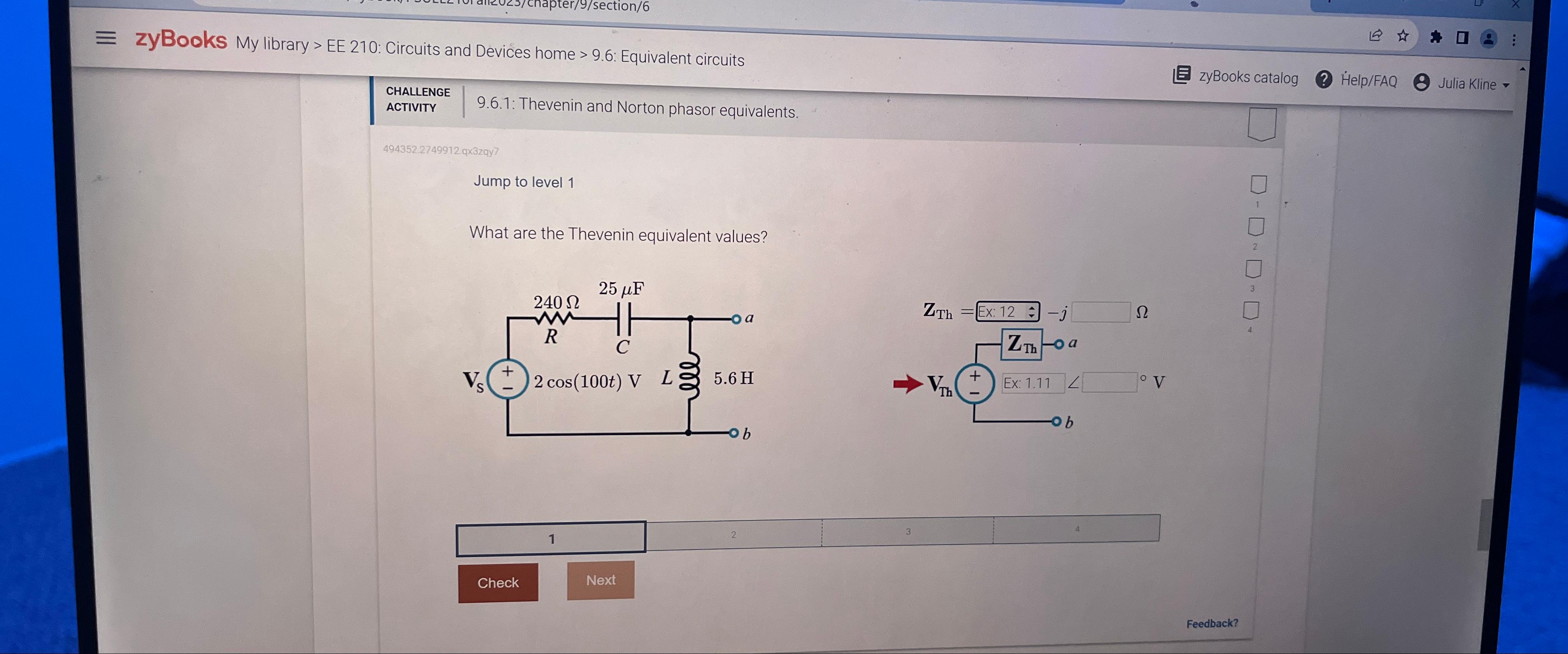 Solved zyBooks My library > ﻿EE 210: Circuits and Devices | Chegg.com