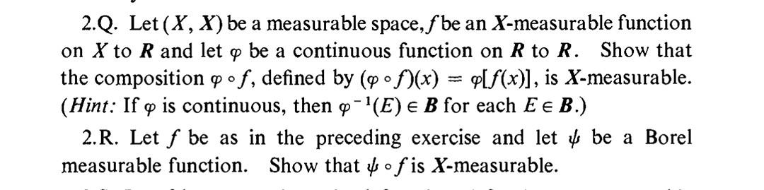 Solved 2.Q. Let \\( (X, X) \\) be a measurable space, \\( f | Chegg.com