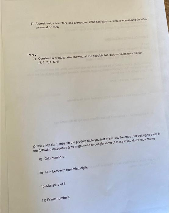 Solved HW7-Systematic Listing, Counting Principle, and Basic | Chegg.com