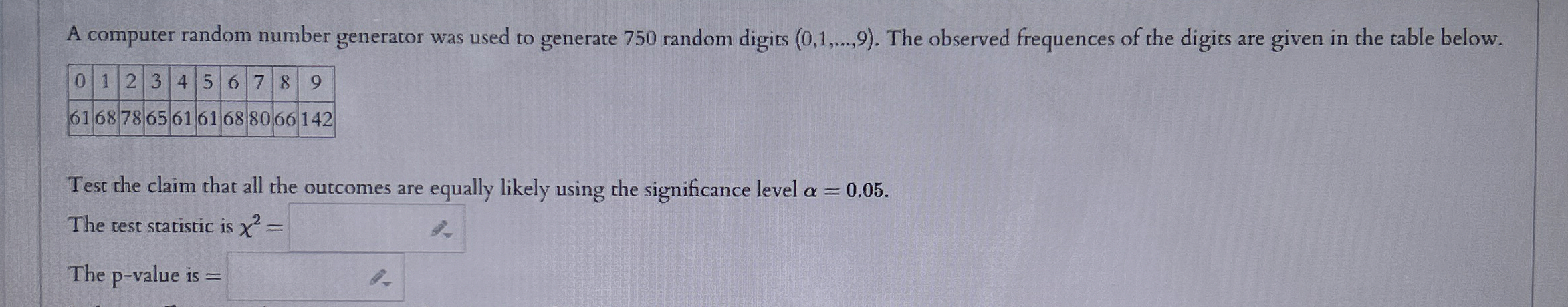 Solved A computer random number generator was used to | Chegg.com