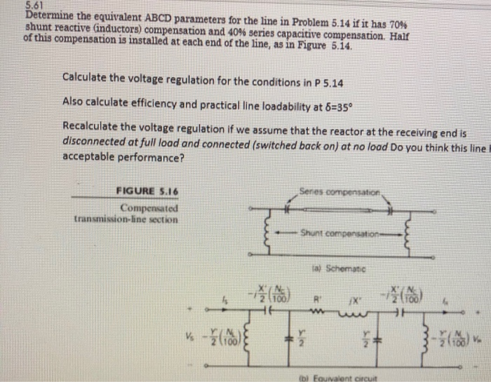 5.61 Determine the equivalent ABCD parameters for the | Chegg.com
