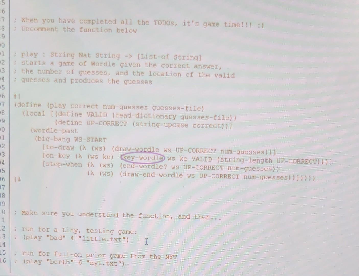 ; TODO 8/8: And now, design the to-draw handler by | Chegg.com