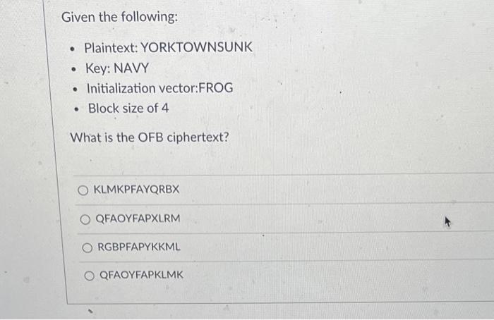 Solved Using the Cipher Block Chaining (CBC) encryption | Chegg.com