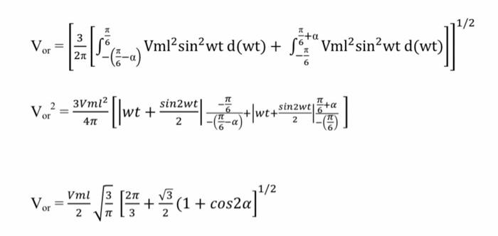 Solved For 3 phase semi converter, can you please show in | Chegg.com