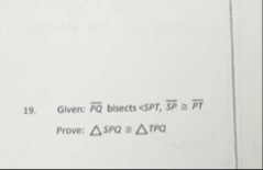 Solved Given: ?bar (PQ) ﻿bisectsGiven: ?bar (PQ) ﻿bisects | Chegg.com