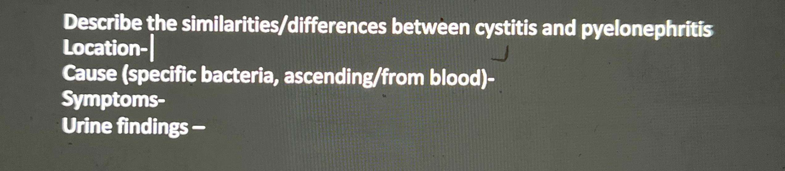 Solved Describe the similarities/differences between | Chegg.com