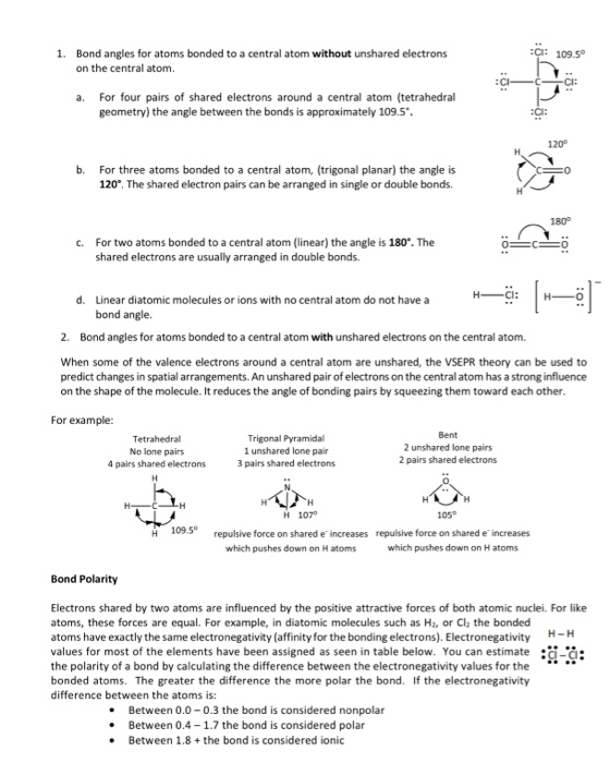 Solved Experiment 3 Molecular Geometry Objective The Goal 7627