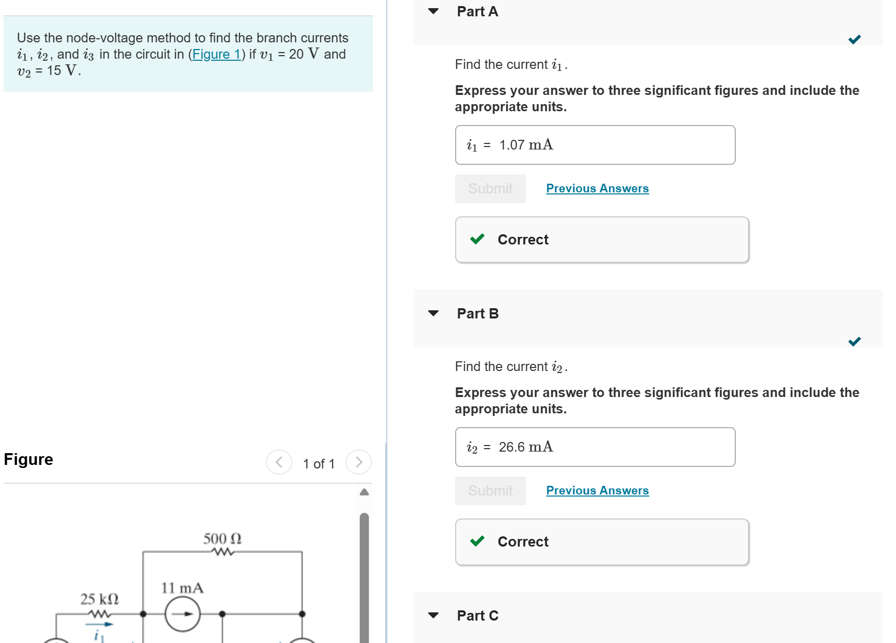 Use the node-voltage method to find the branch | Chegg.com