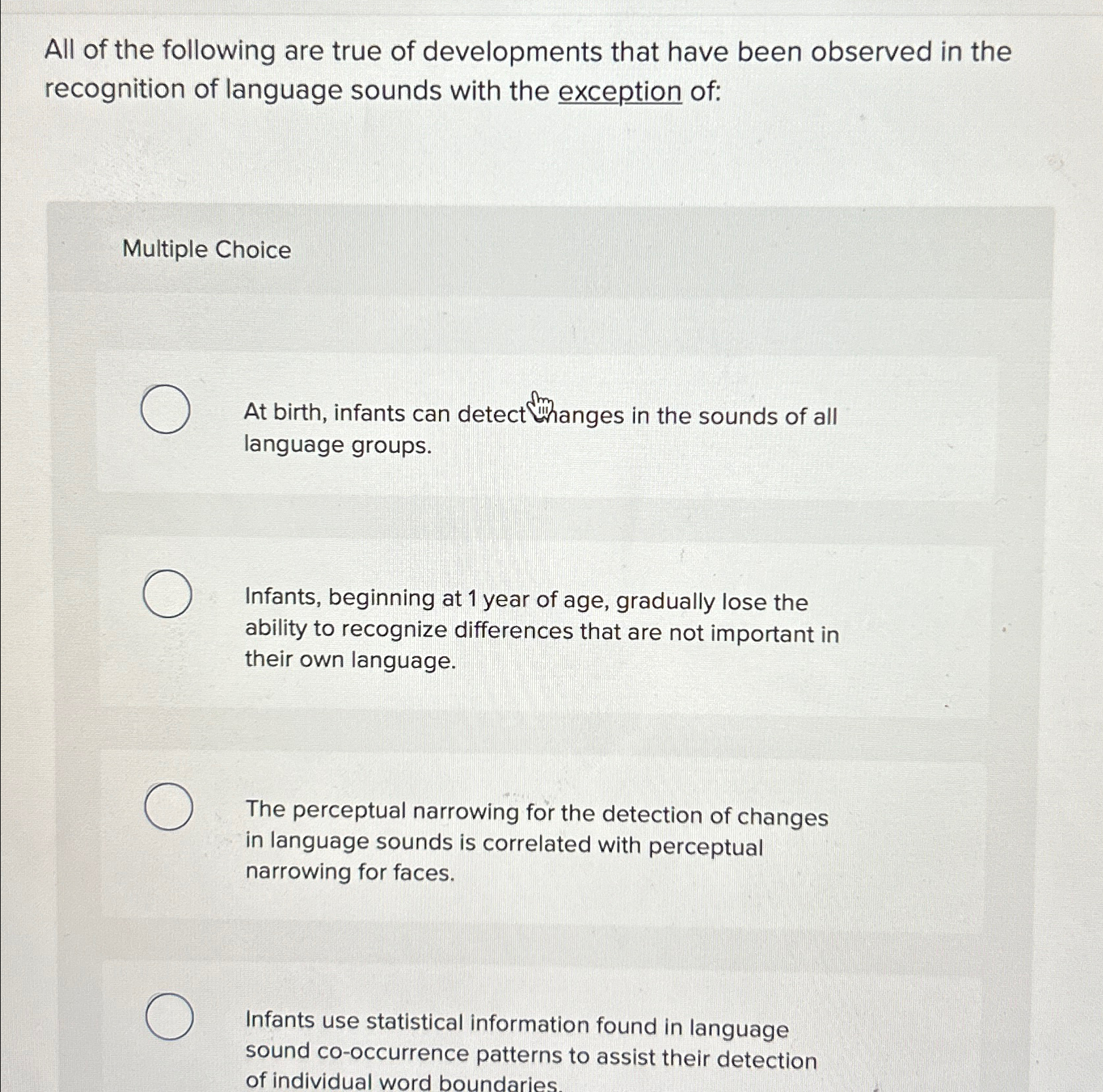 Solved All of the following are true of developments that | Chegg.com
