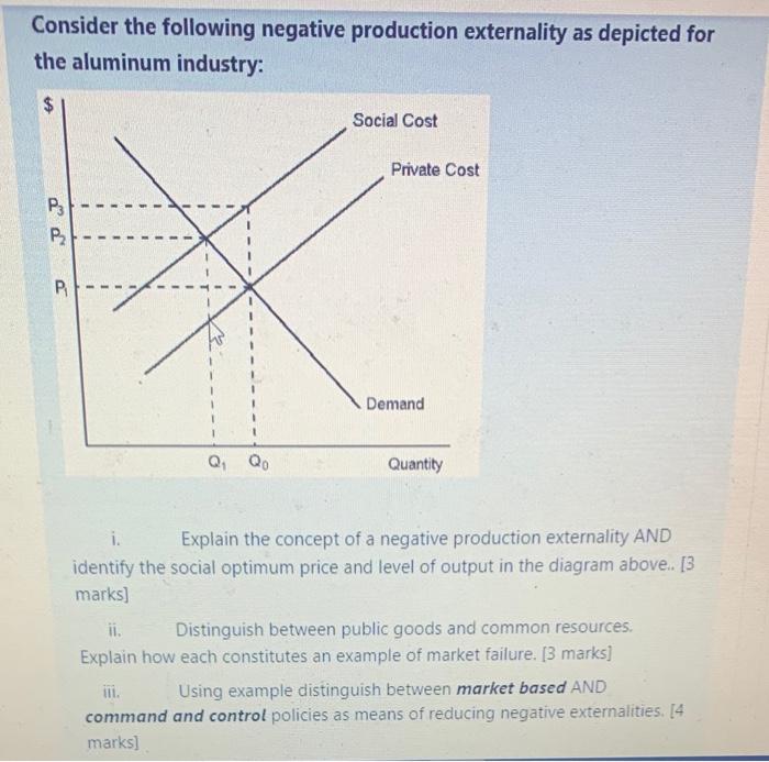 Solved Consider the following negative production | Chegg.com