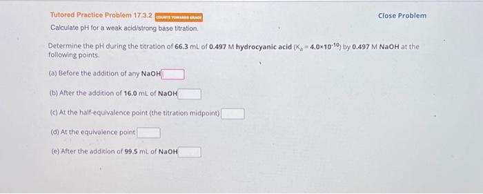 Solved Tutored Practice Problem 17.3.2 COUNTS TOWARDS GRADE | Chegg.com